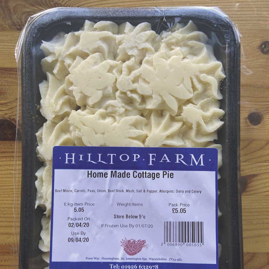 Homemade Cottage Pie - Hilltop Farm